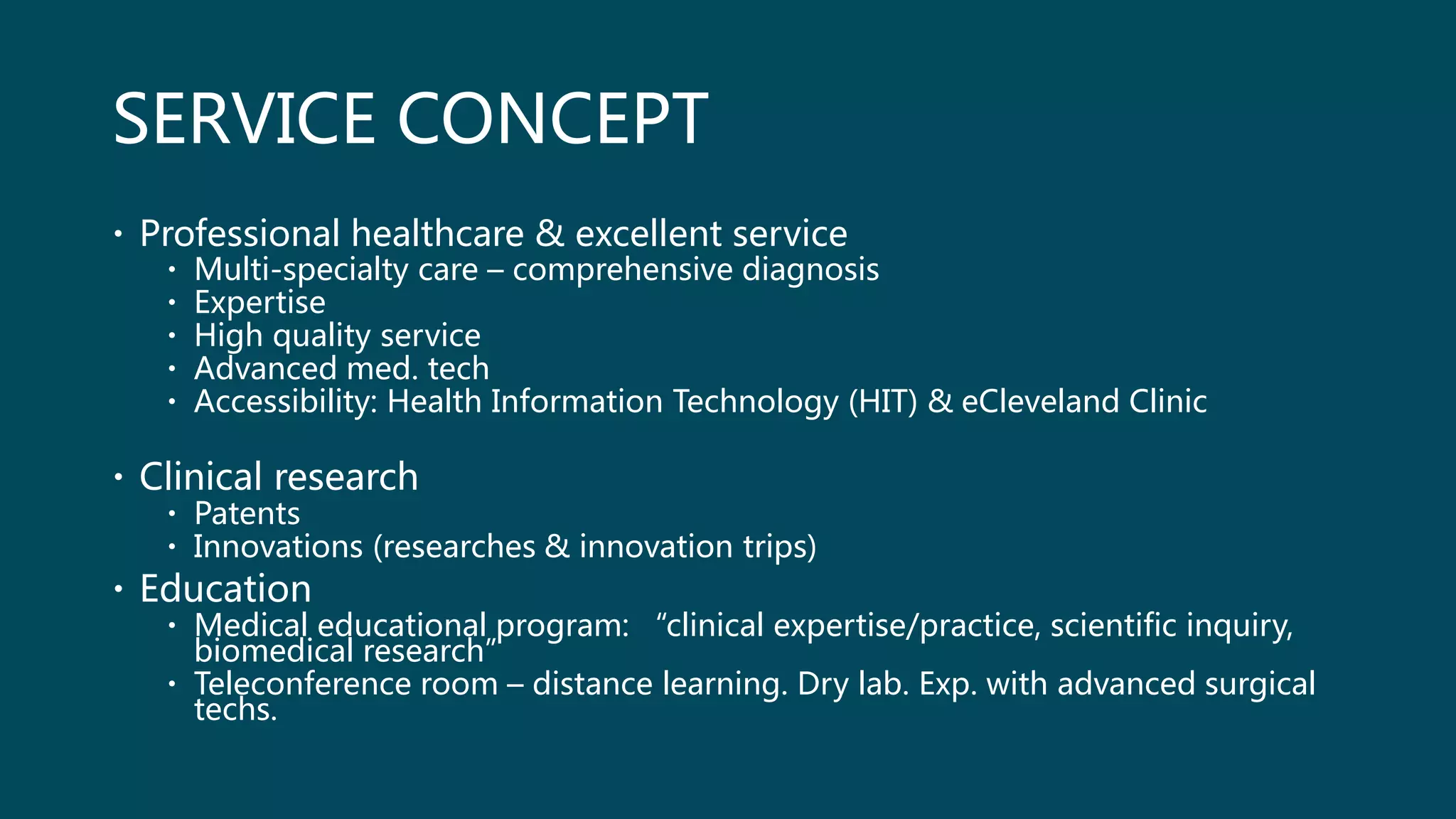 CLEVELAND CLINIC CASE STUDY | PPTX