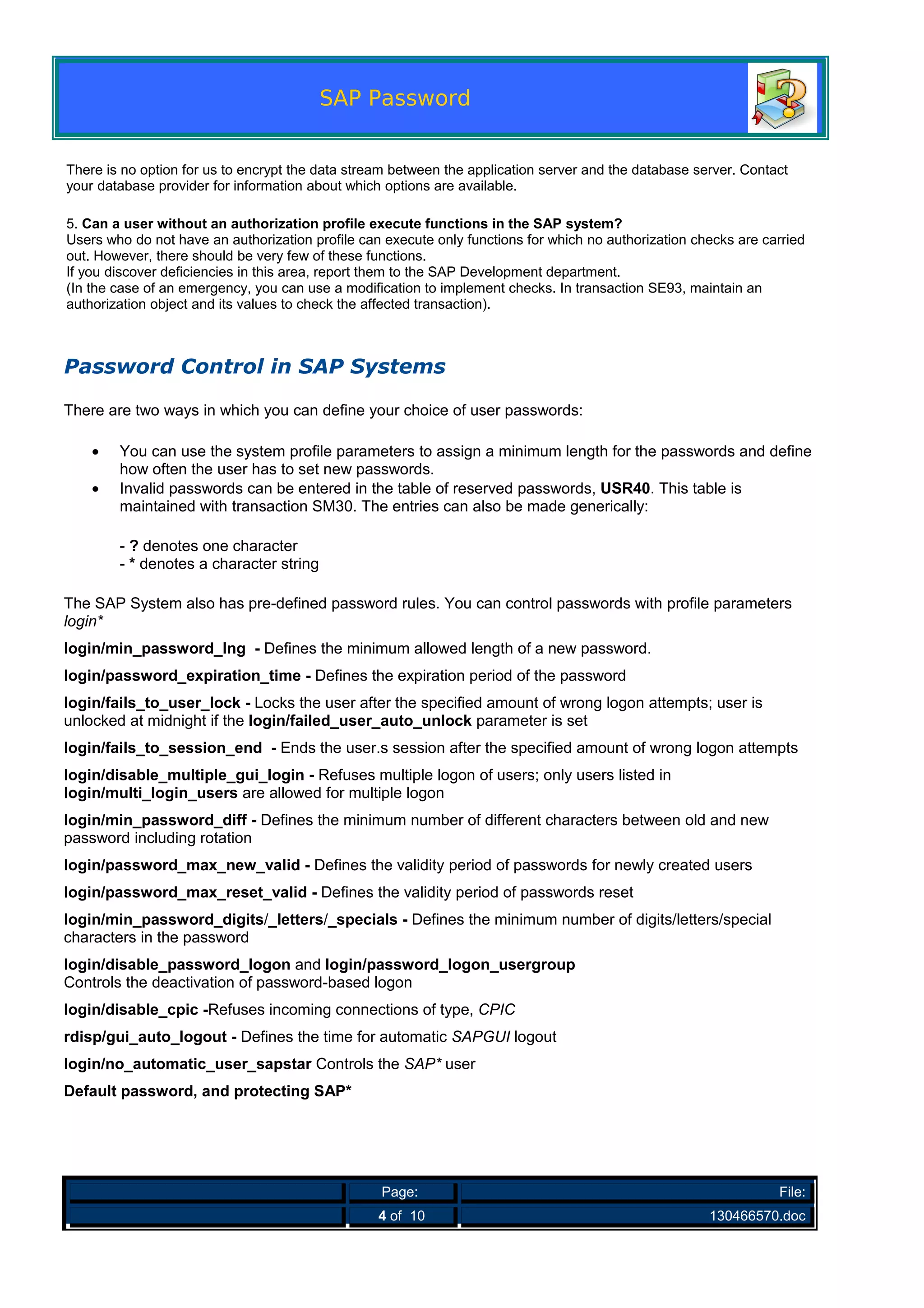 126611584 sap-password | PDF