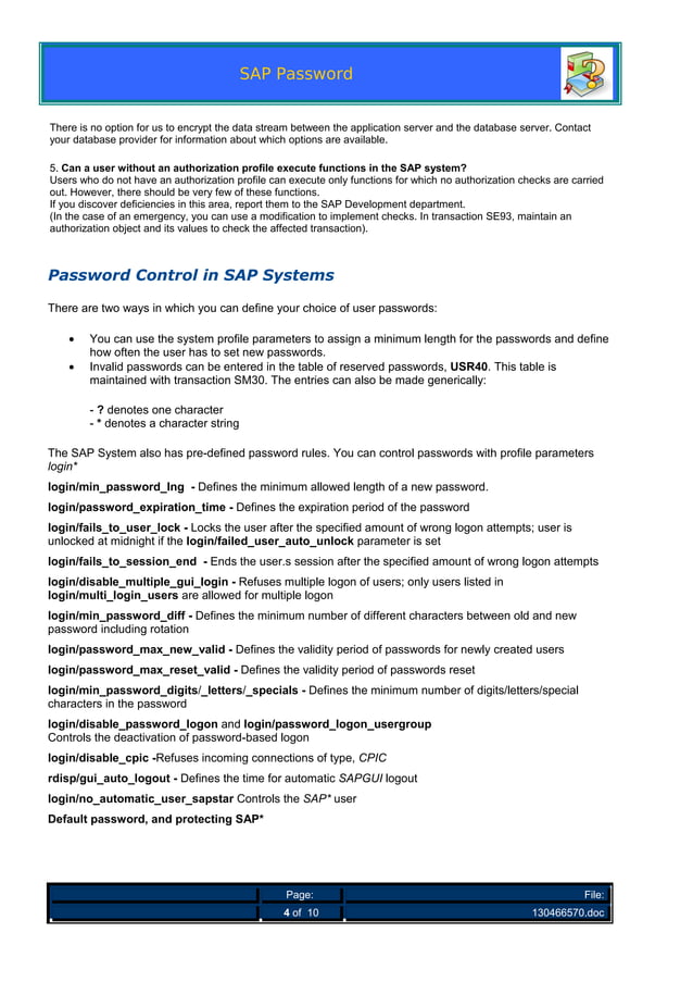 126611584 sap-password | PDF