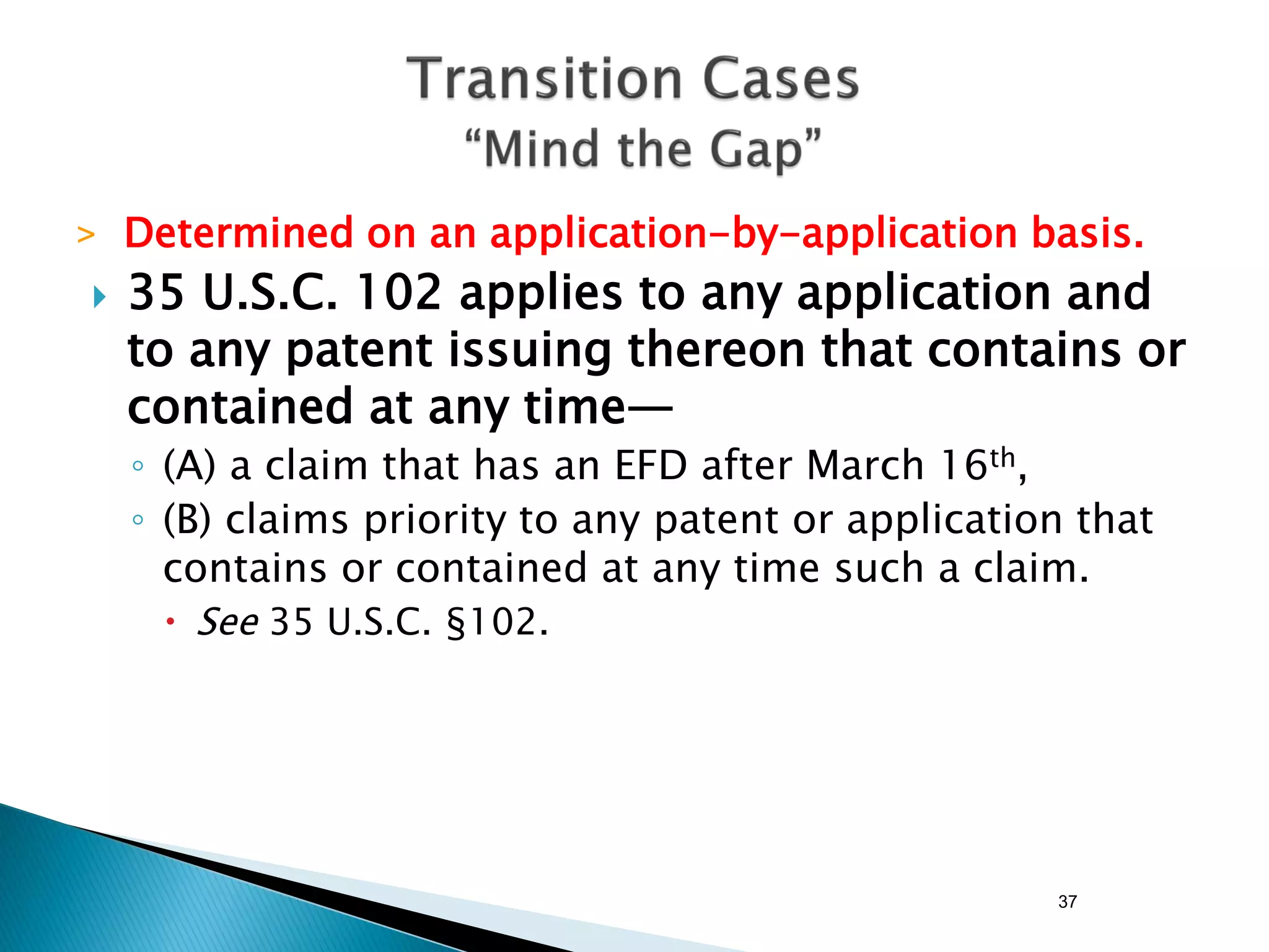 The America Invents Act: Final USPTO Rules for 35 U.S.C. 102 | PDF