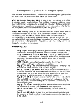 Passive Activity Loss Audit Technique Guide | PDF
