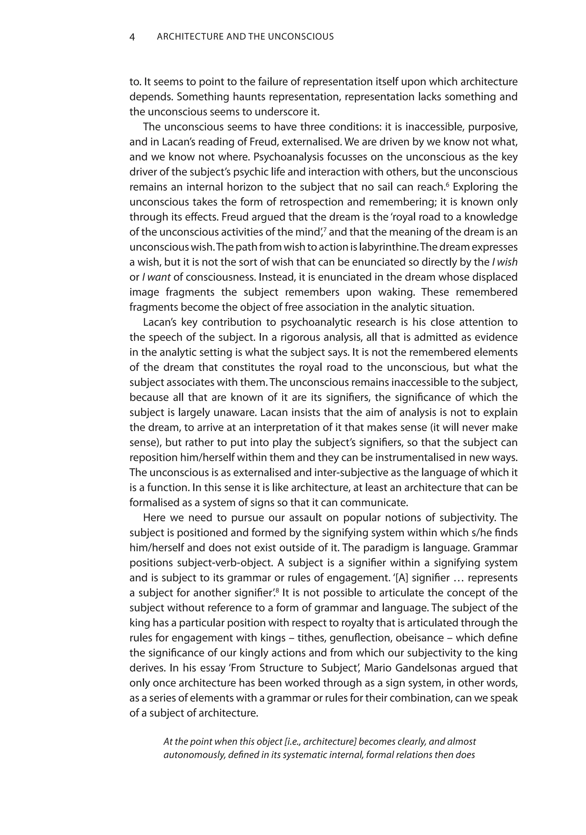 Architecture and the Unconscious 1st Edition John Shannon Hendrix | PDF