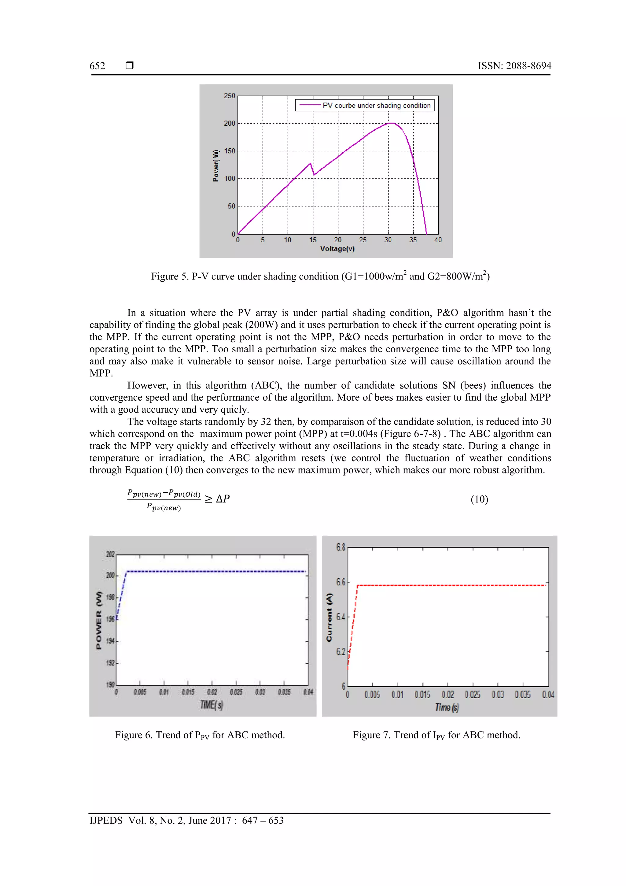 An Advanced MPPT Based on Artificial Bee Colony Algorithm for MPPT Photovoltaic System under ...