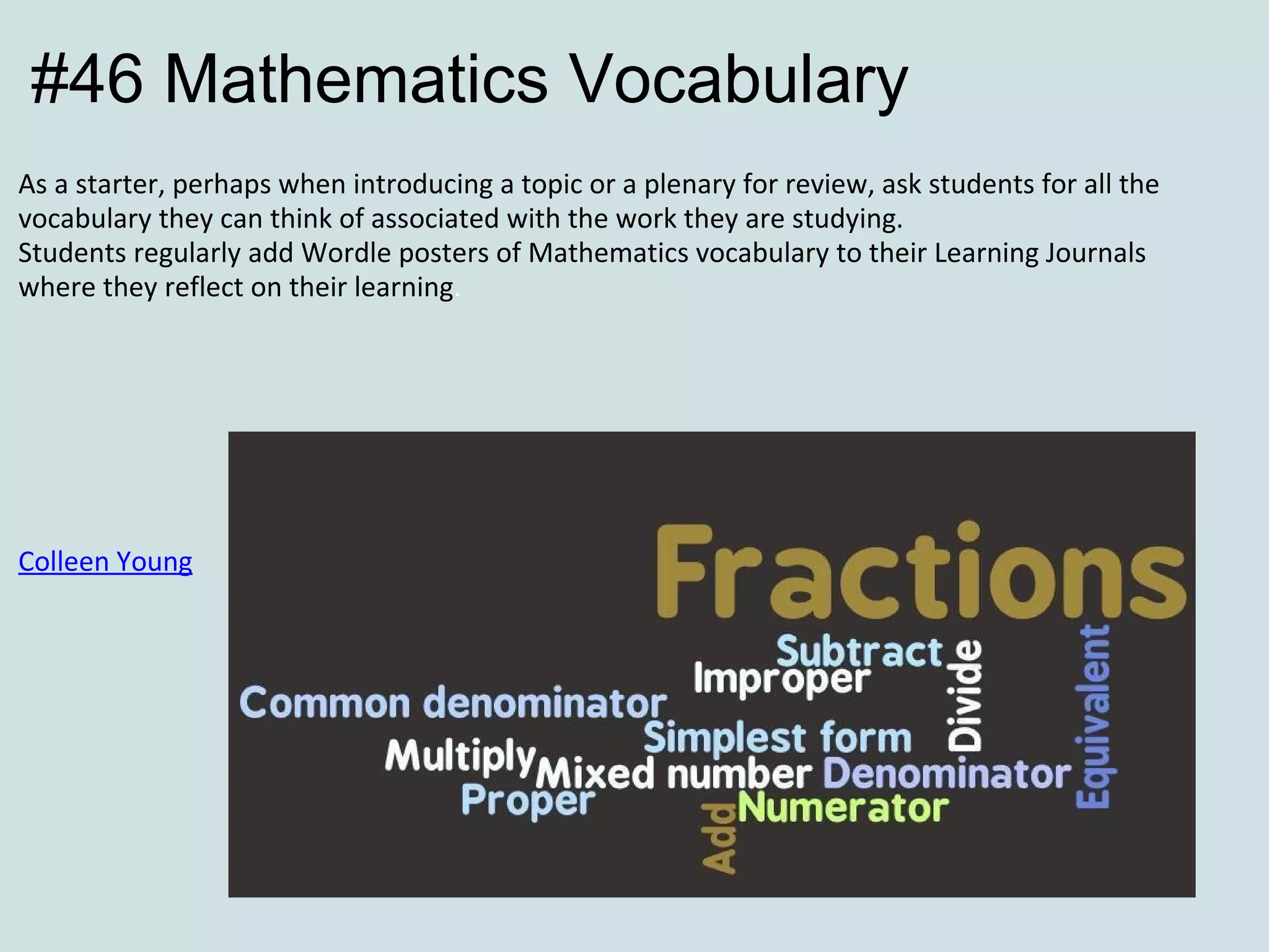 52 Interesting Ways to use Wordle in the Classroom | PPT