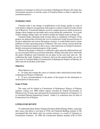 Causes of Variation Orders 1268 | PDF