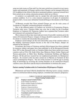 Causes of Variation Orders 1268 | PDF