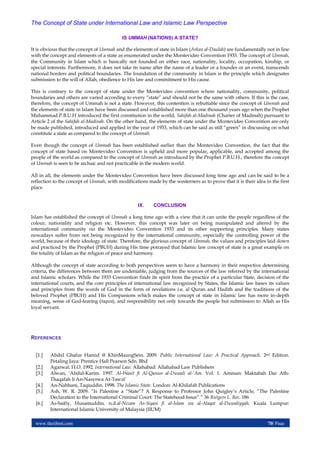 The Concept of State under International Law and Islamic Law ...