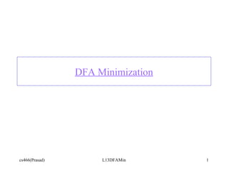 DFA Minimization | PPT