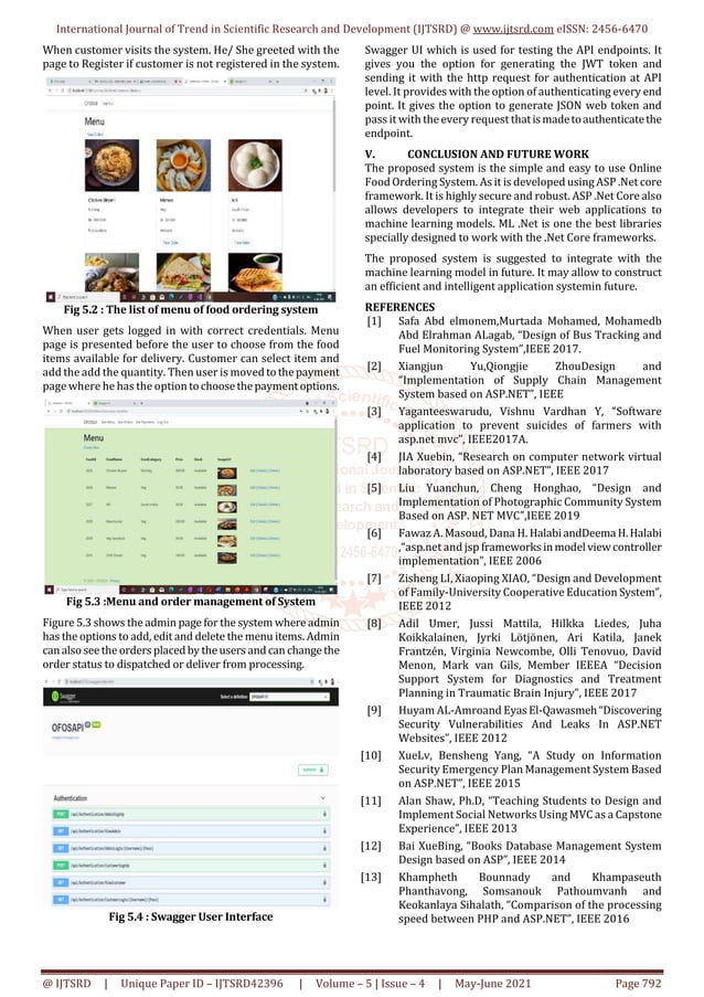 An Effective Online Food Order Application System using Asp .Net Core 3 ...