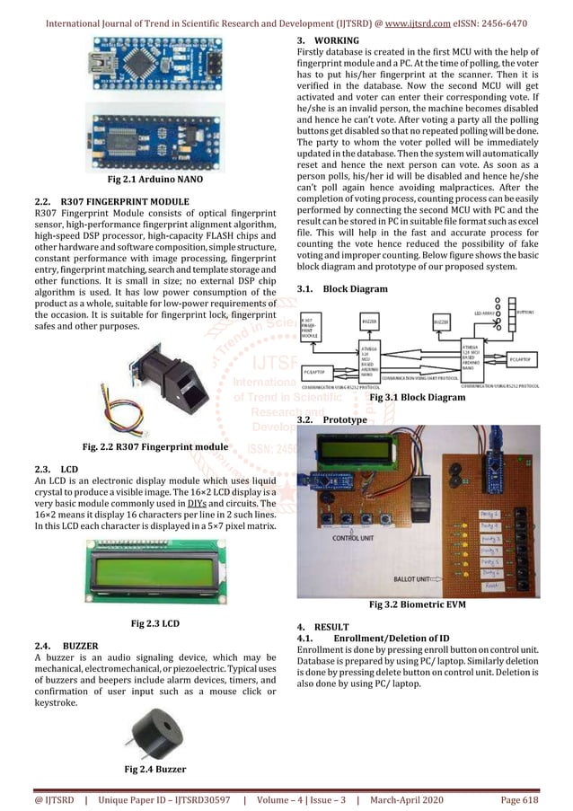 Biometric Electronic Voting Machine Pdf Computing Technology And Computing