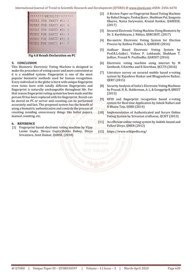 Biometric Electronic Voting Machine | PDF | Computing | Technology & Computing