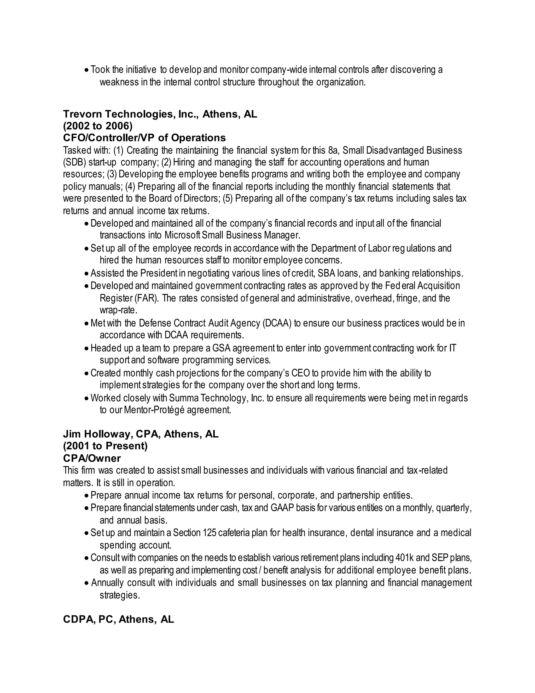 Jim Holloway Resume1 | PDF