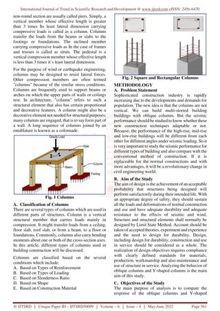 Earthquake Analysis of Reinforced Concrete Oblique Columns and Y Shaped ...