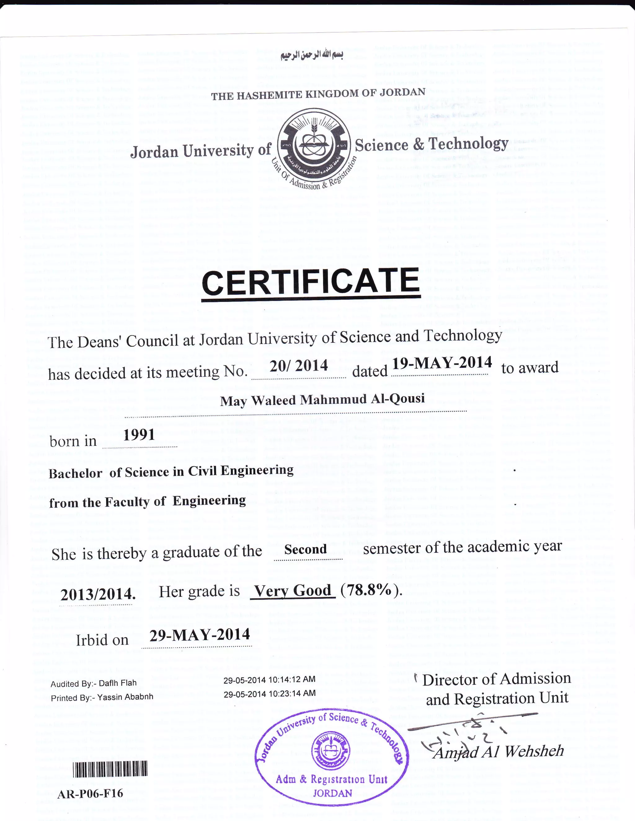 uni certificate | PDF