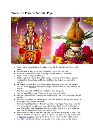(126) how to do navratri puja | PDF