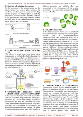 Nanosponge Leveraging Novel Technology | PDF