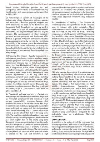 Nanosponge Leveraging Novel Technology | PDF