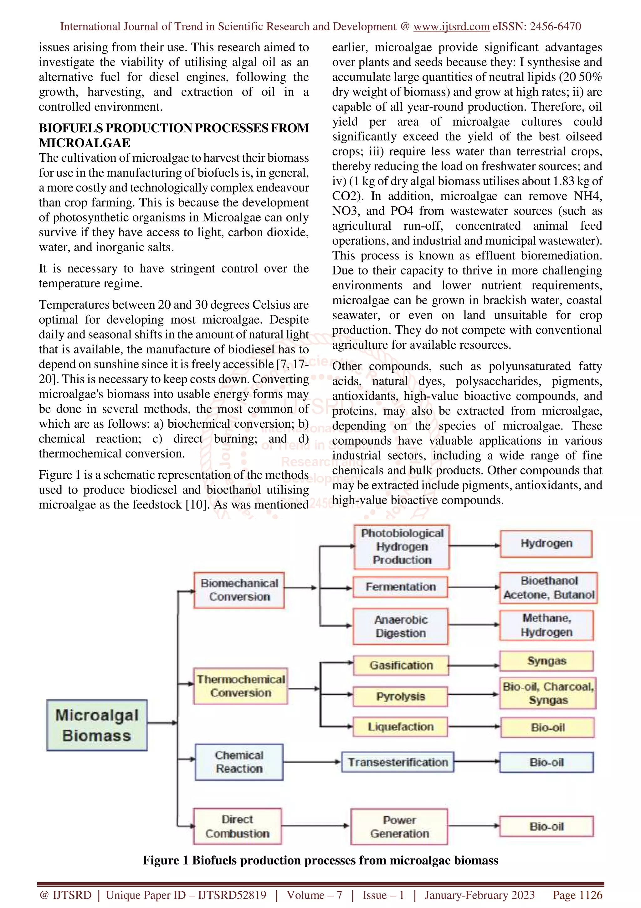Prospects for Making Biofuel from Microalgae A Review | PDF