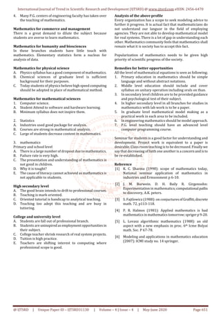Recent Trends of Mathematics in Education | PDF