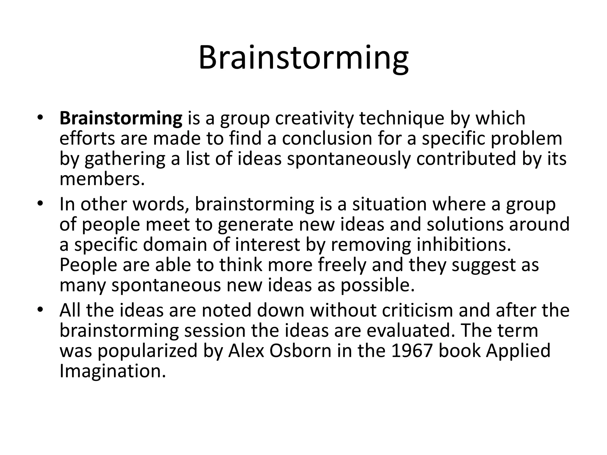 127. Useful of Brainstorming techniques | PPTX