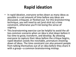 127. Useful of Brainstorming techniques | PPTX