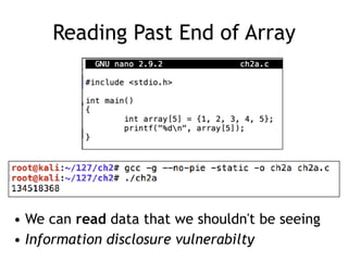 127 Ch 2: Stack overflows on Linux | PPT