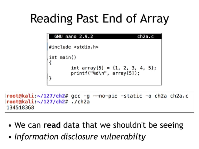 127 Ch 2 Stack Overflows On Linux Ppt 