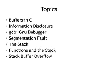 127 Ch 2: Stack overflows on Linux | PPT