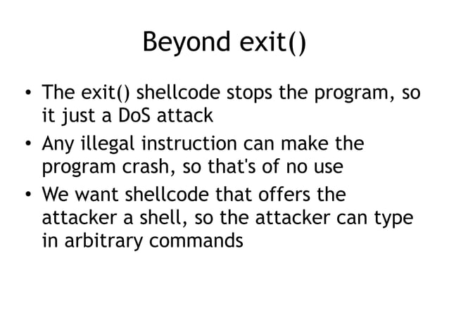 CNIT 127 Ch 3: Shellcode | PPT