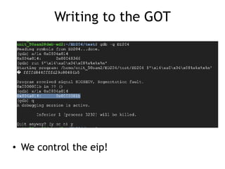 CNIT 127: Ch 4: Introduction to format string bugs | PPT