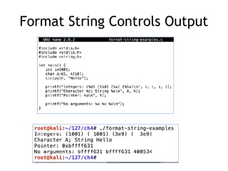 CNIT 127: Ch 4: Introduction to format string bugs | PPT
