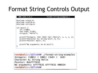 CNIT 127 Ch 4: Introduction to format string bugs | PDF | Programming ...