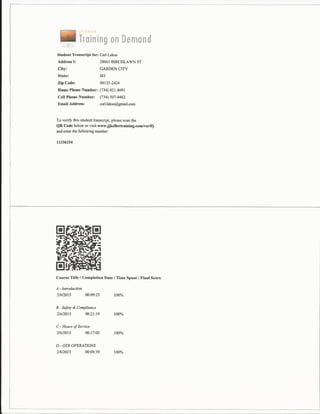 CDLakso_StudentTranscript_JJKeller | PDF