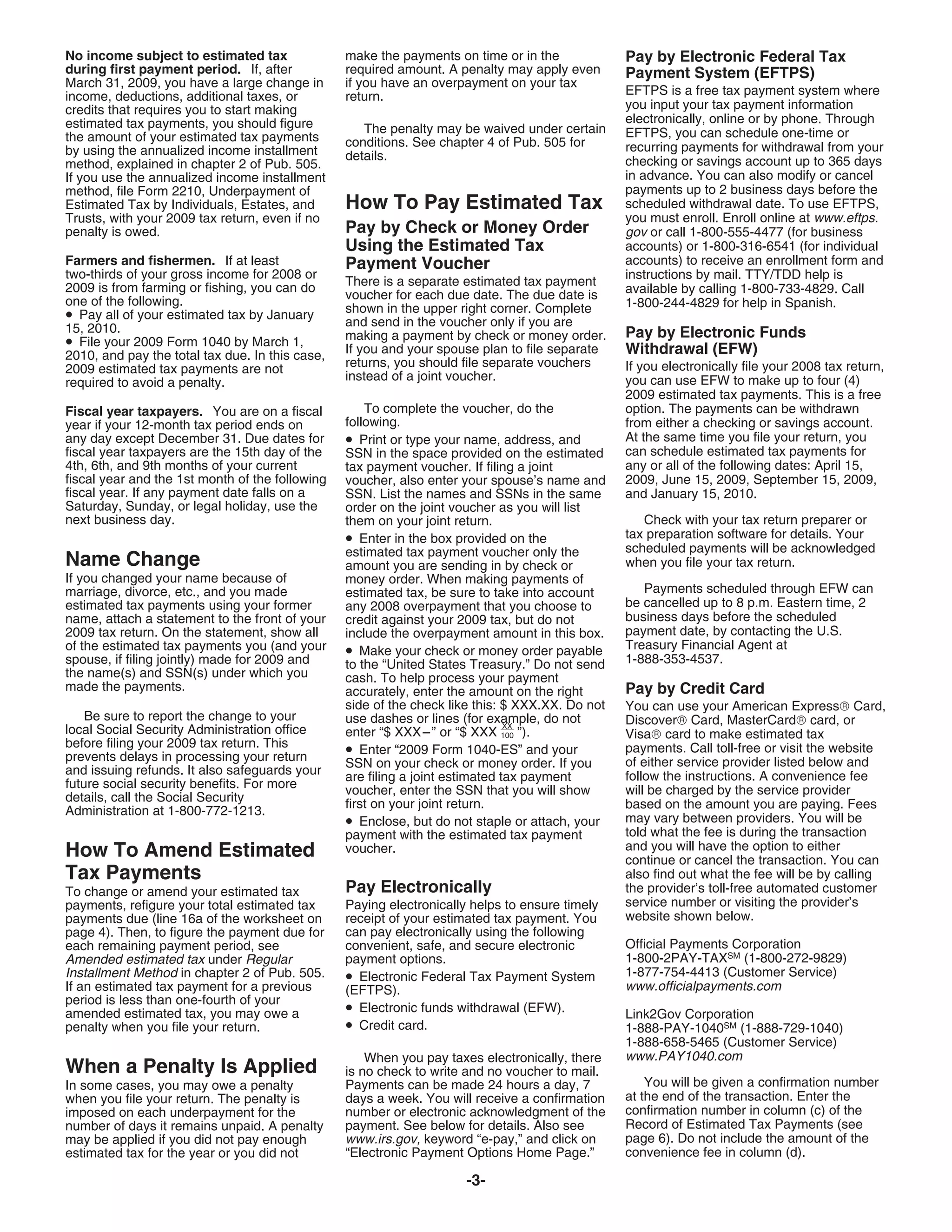 Form 1040-ES Estimated Tax for Individuals | PDF