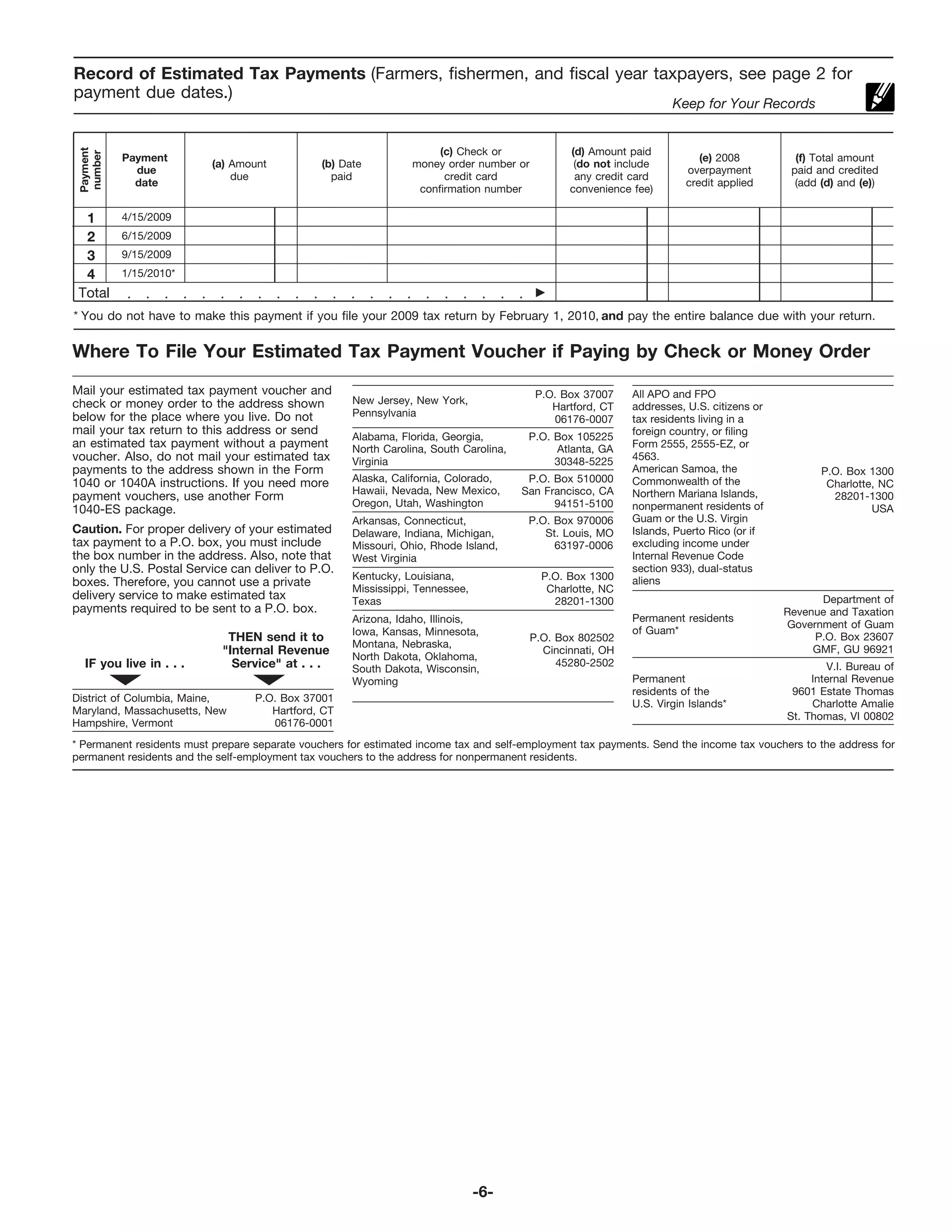 Form 1040-ES Estimated Tax for Individuals | PDF