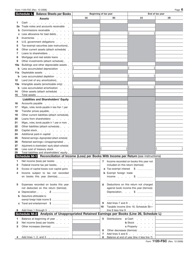 Form 1120-FSC U.S. Income Tax Return of a Foreign Sales Corporation | PDF