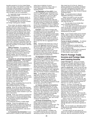 Instructions for Form 8873, Extraterritorial Income Exclusion | PDF