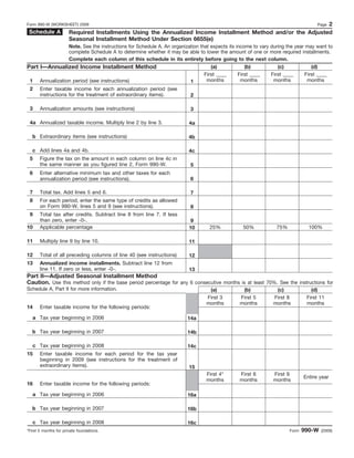 Form 990-W Estimated Tax on Unrelated Business Taxable Income for Tax ...