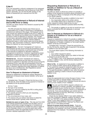 Instructions for Form 843, Claim for Refund and Request for Abatement | PDF