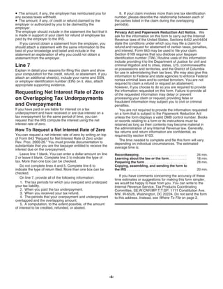 Instructions for Form 843, Claim for Refund and Request for Abatement | PDF