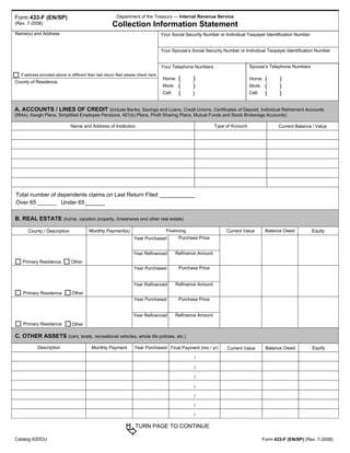 Form 433-F Collection Information Statement | PDF