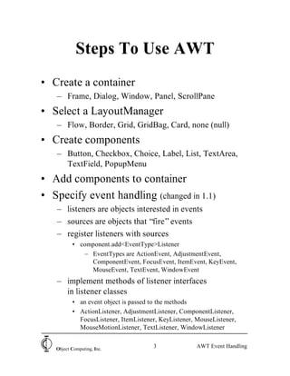 AWTEventModel | PDF
