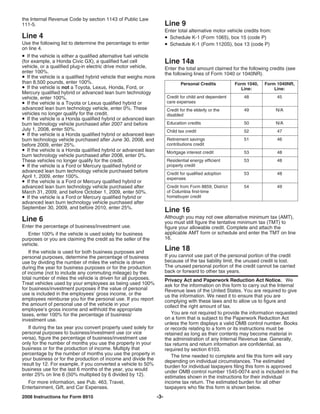 Instructions for Form 8910, Alternative Motor Vehicle Credit | PDF