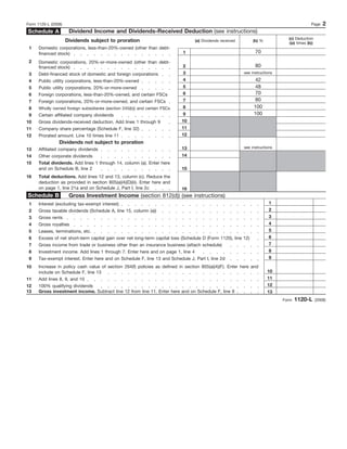 Form 1120-L U.S. Life Insurance Company Income Tax Return | PDF
