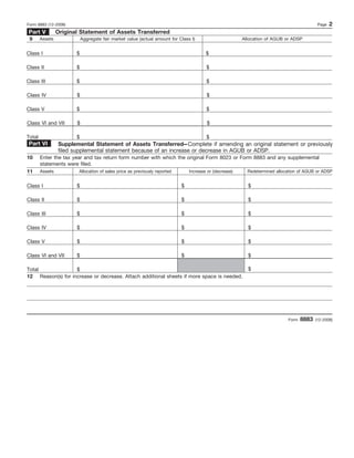 Form 8883 Asset Allocation Statement Under Section 338 | PDF