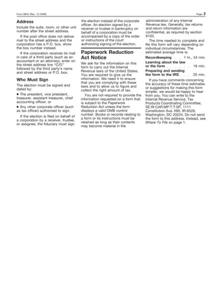 Form 8842 Election to Use Different Annualization Periods for ...