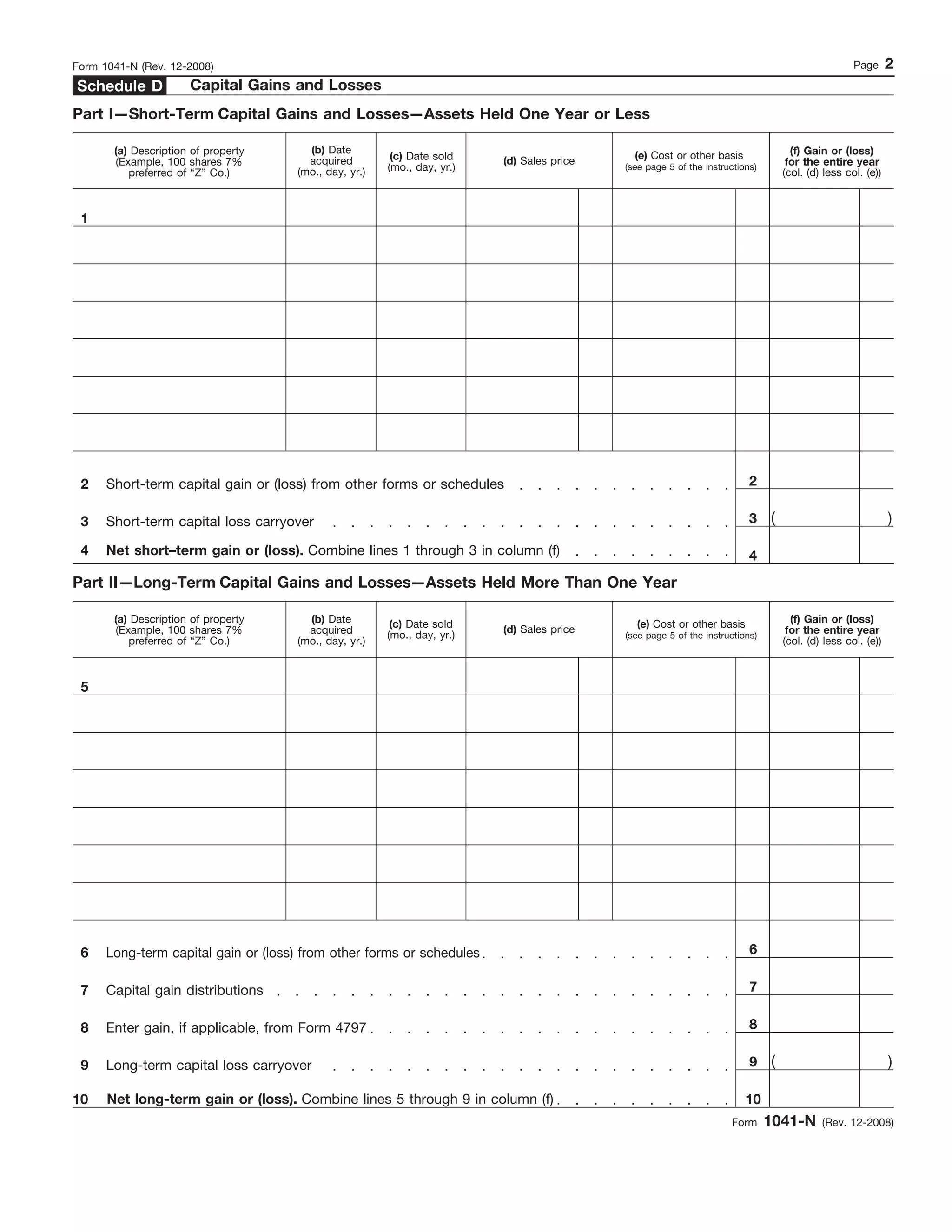 Form 1041-N U.S. Income Tax Return for Electing Alaska Native ...