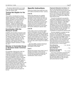 Form 8820 Orphan Drug Credit | PDF