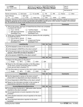Form 6729-C-Volunteer Return Preparation Program - Quality Return ...