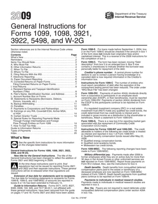 Inst 1099 General Instructions-General Instructions for Forms 1099 ...
